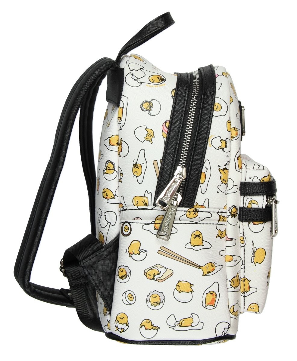 Loungefly Gudetama The Lazy Egg All Over Print Mini Backpack