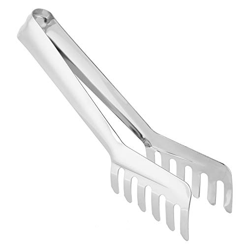 Spaghetti Tongs - Kitchen Pasta Tongs Stainless Steel Comb Shaped Tongs, Noodles Pasta Clip Kitchen Cooking Tool (8 inchs)