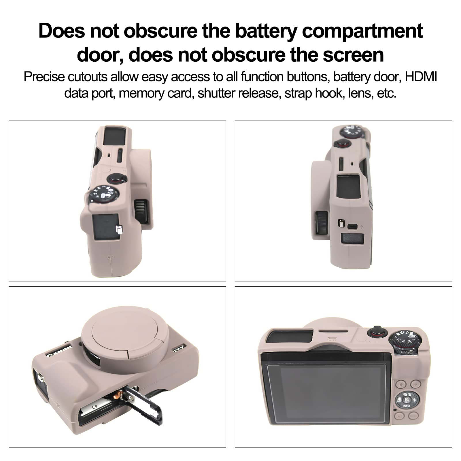 Easy Hood Case for Canon Powershot G7 X Mark III Digital Camera, Soft Silicone Protective Cover with Removable Lens Cover for Canon Powershot G7X Mark III DSLR Camera (Tiffany Pink)
