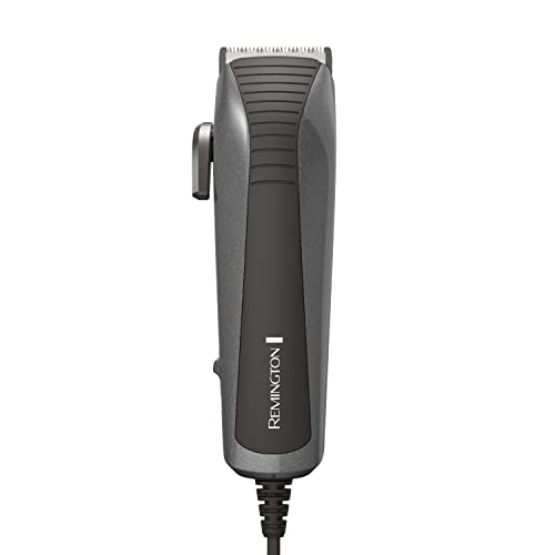 Remington® Easy Fade Haircut Kit, Hair Clippers for Men, Tapered and Standard Fixed Combs, Travel Case Included, Black