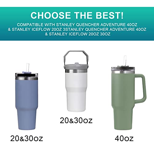 MLKSI 2Pcs Silicone Boot for Stanley Cup Accessories, Protector Silicone Water Bottle Bottom Sleeve for Stanley 40 oz 30 oz Tumbler Simple Modern Tumbler with Handle, Pink