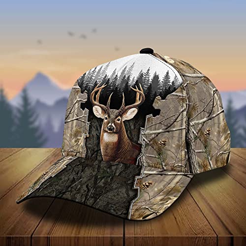 Hatstalk 3D Printed Aleandro Cotta Camouflage Deer Hunting Hat, Outdoor Outfit Big Buck Country Gift