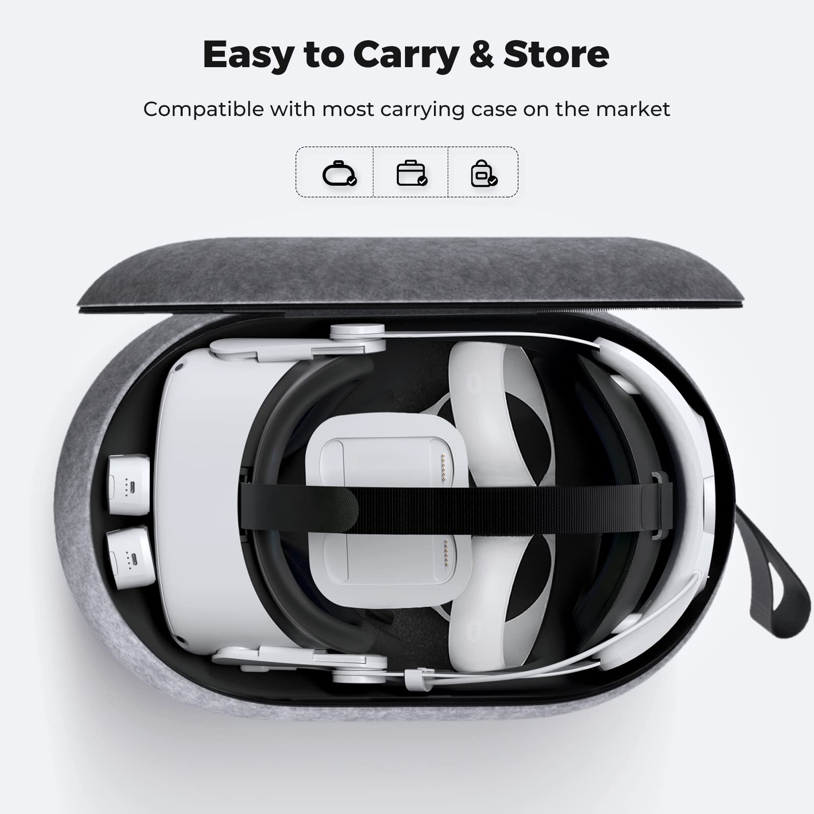 Gamulus Head Strap with Dual Battery Packs 10800mAh Total for Oculus/Meta Quest 2, RGB Fast Magnetic Charging Dock, Elite Strap Battery Replacment for Enhanced Comfort, Ergonomic Design