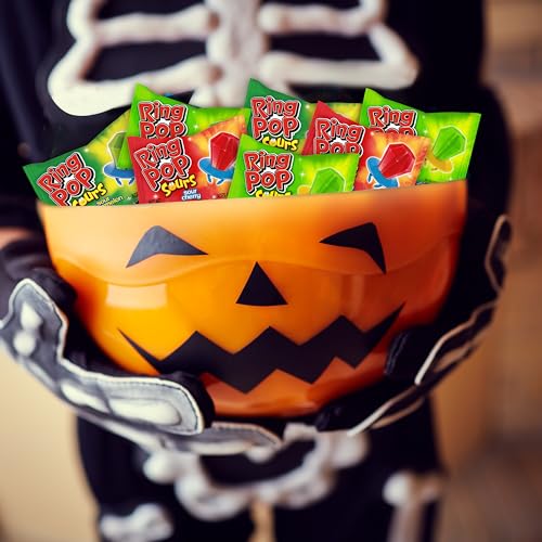 Ring Pop Sours Individually Wrapped Halloween Bulk Lollipop Variety Party Pack β 30 Count Lollipop Suckers W/ Assorted Flavors - Fun Candy For Halloween Candy Bowls, Parties & Trick Or Treating Bags
