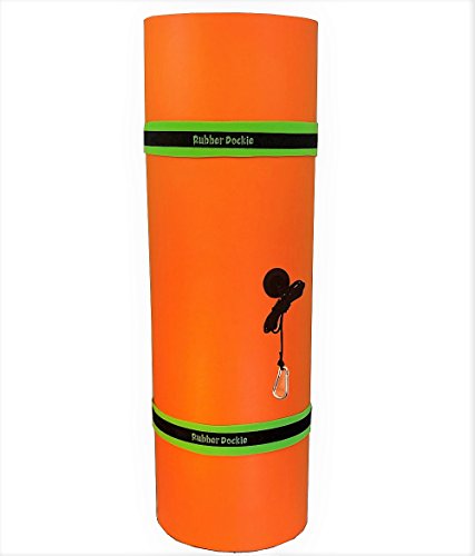 Rubber Dockie RD18OGT2 Floating Pad Foam Water Mat – 18 ft. x 6 ft., Green/Orange