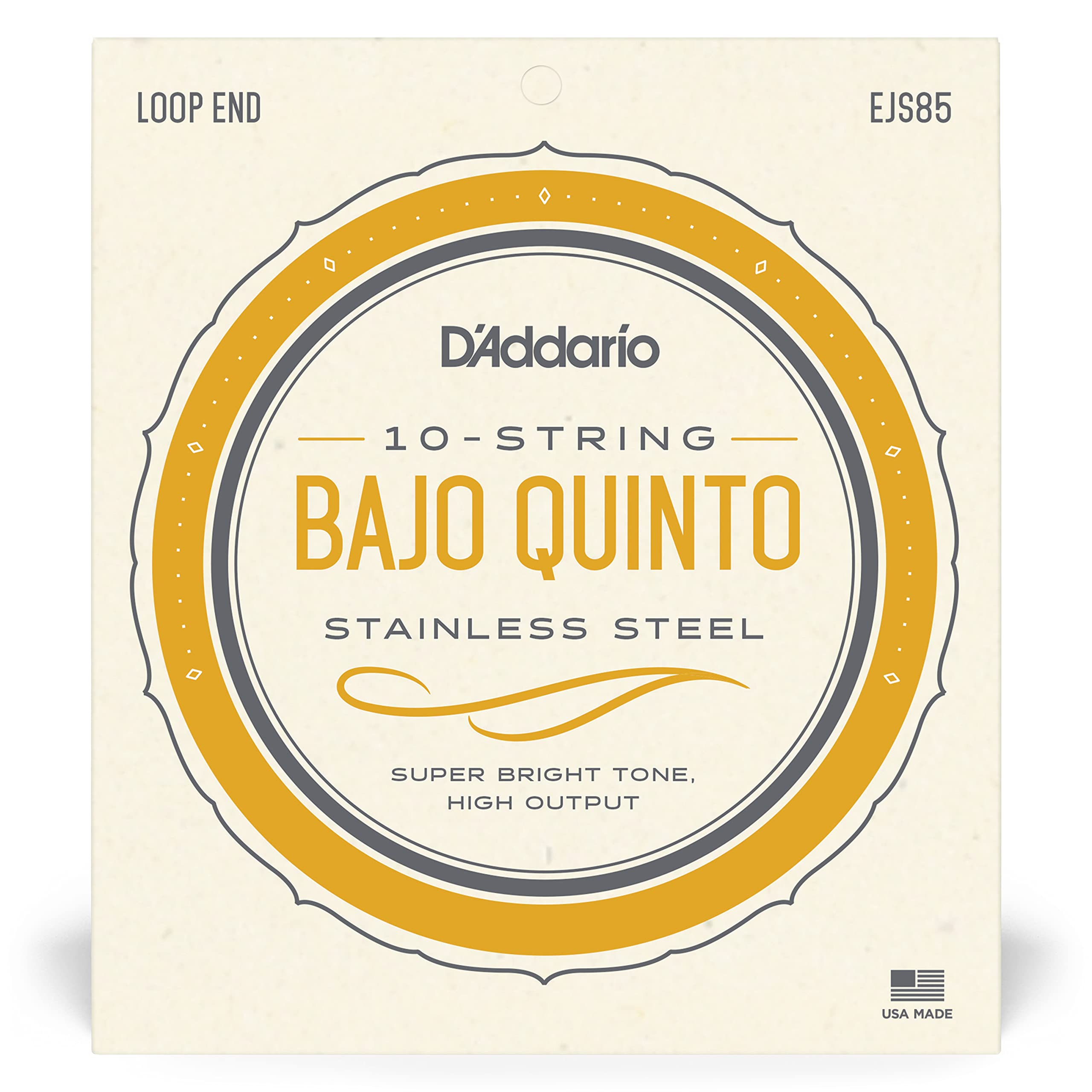 D'Addario EJS85 Bajo Quinto Stainless Steel Guitar Strings
