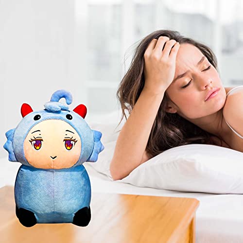 Ganyu Cocogoat Plush Toy Plushie Pillow Ganyu Sheep Stuffed Animals Toys Figures Hugging Sleeping Pillow for Kids 11.8" (Blue)