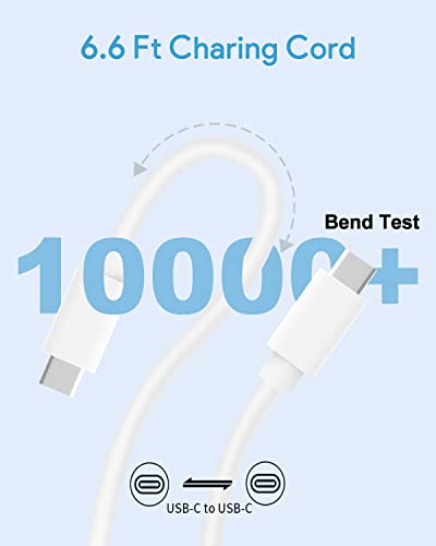 Mac Book Pro Charger, 61W/67W USB C Charger Power Adapter for MacBook Pro/Air 13/14 Inch, for MacBook 12 Inch,Included USB-C to USB-C Charge Cable (6.6ft/2m)