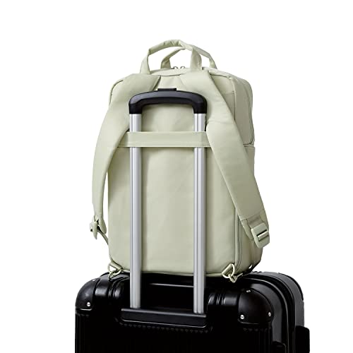 Elecom BM-OF04GN2 Off-toco Computer Case, 3-Way PC Backpack, Business & Casual, Green, Size M