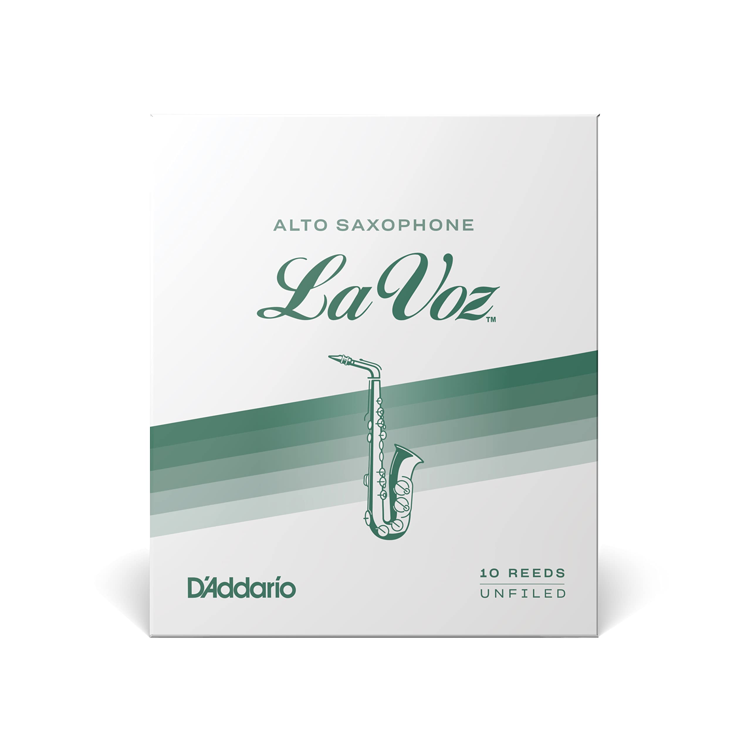 D'Addario La Voz Alto Sax Reeds - Alto Saxophone Reeds - RJC10MD - Unfiled Cut - Medium - 10-Pack