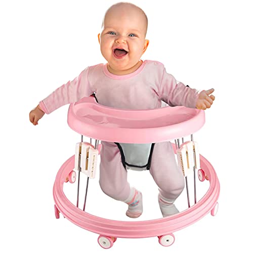 The Foldable Baby Walker, Suitable for 66-80cm Height Wheeled Baby boy and Girl Walker, Mute Anti-Rollover Baby Walker, Avoid Bicycle Rollover, Foldable Baby Chair