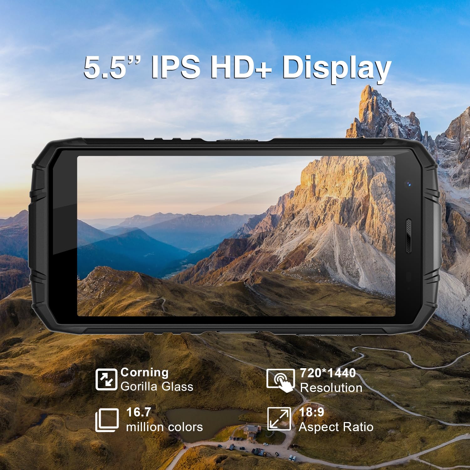 DOOGEE S41 PRO Rugged Smartphone Unlocked,6300mAh Battery,7GB+64GB,4G Dual Sim Rugged Phone,Android 12 Phone,13MP Camera,IP68 Waterproof Cell Phone,Face Unlock,NFC/T-Mobile,Black