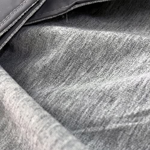 LeerKing Dog Raincoat Hooded Leash Hole 10 Sizes, Waterproof Double Layer Dog rain Coat Jacket with Cotton Lining for Small Medium and Large Dog,Grey,L