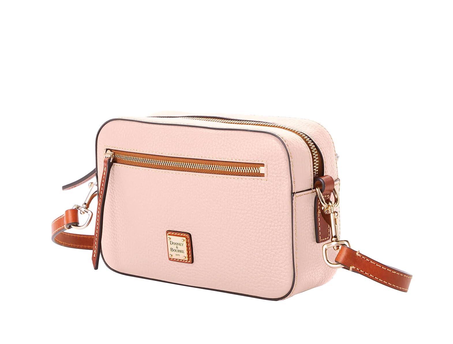 Dooney & Bourke Handbag, Pebble Grain Camera Zip Crossbody - Blush