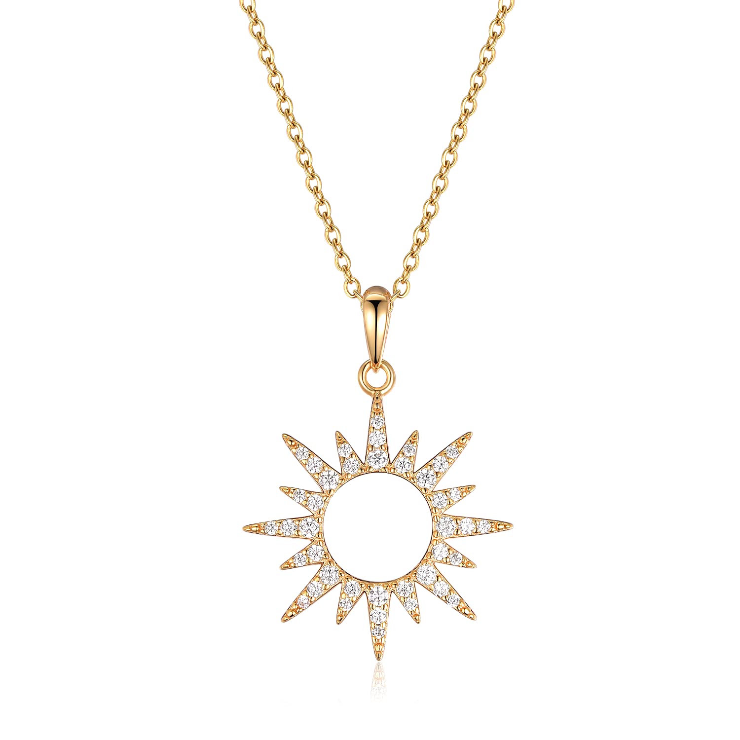 DwearBeauty 14K Gold Plated Dainty Pendant Necklace Layering Necklaces Gold Necklaces for Women for Women Girls Party and Daily Wear
