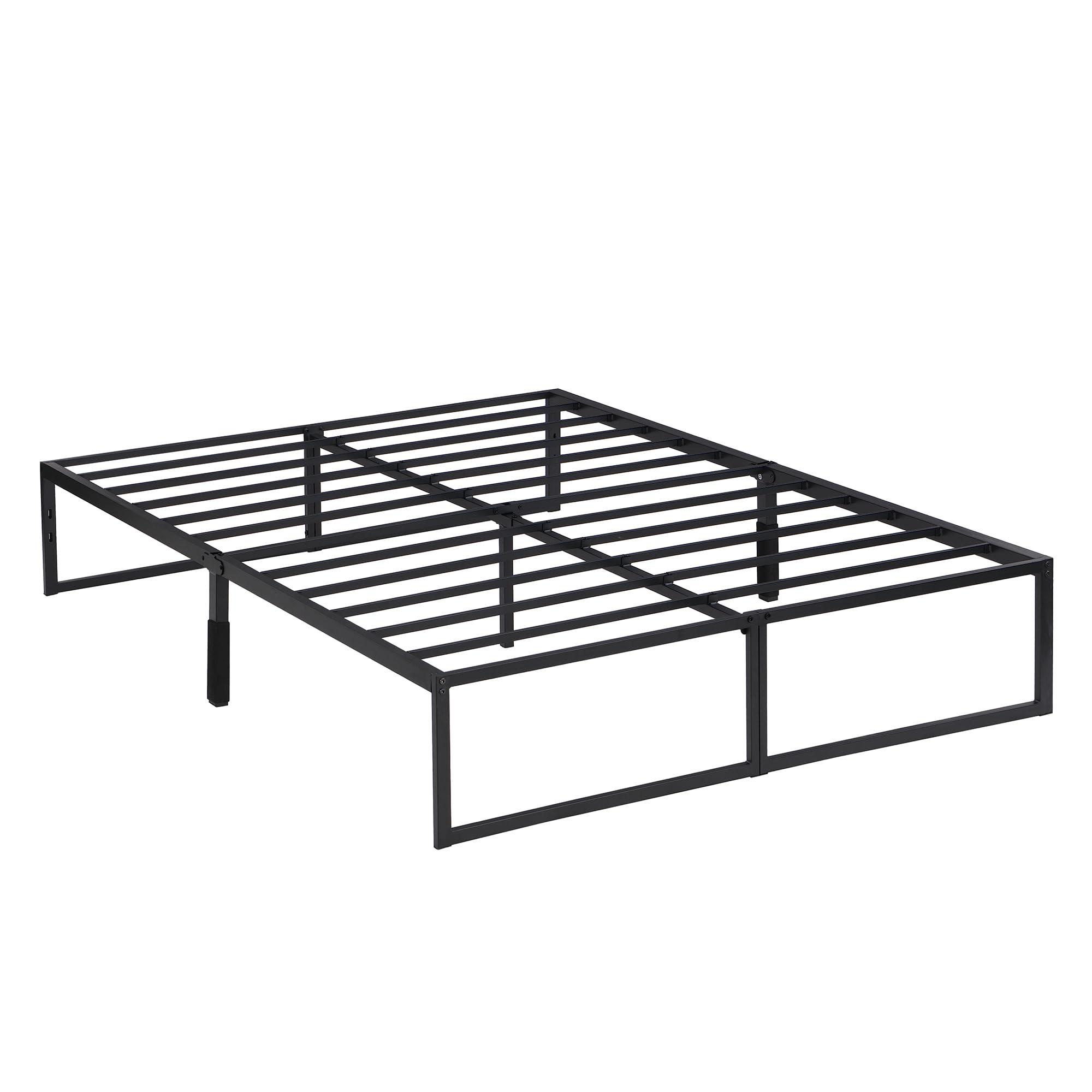 D&H FURNIMMT Full Size Metal Bed Frame 14 Inch,No Box Spring Needed,Easy Assembly,Heavy Duty Bed Frame Full with Storage Under Bed,Black