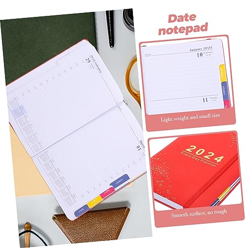 Didiseaon 2024 Agenda Book notebooks for work note pad notepad calendar appointment plan pad study plan pad school planner date plan pad weekly planner Dating Paper efficient Schedules