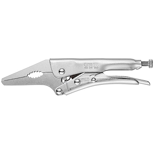 KNIPEX - 41 34 165 Knipex Tools LP - 4134165 6-1/4" Grip Pliers w/ Long, Narrow Jaw, Nickel Plated