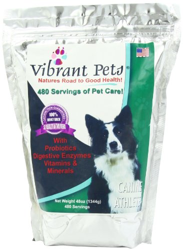 Vibrant Pets Canine Athlete (Advanced) | Produces Beautiful, Shiny, Lustrous Coats | Gives Your Dog Youthful Puppy Energy Again | Strengthens Joints & Muscles | All-in-one Nutrition