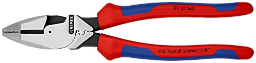 Knipex 09 12 240 9.5-Inch Ultra-High Leverage Lineman's Pliers with Fish Tape Puller and Crimper