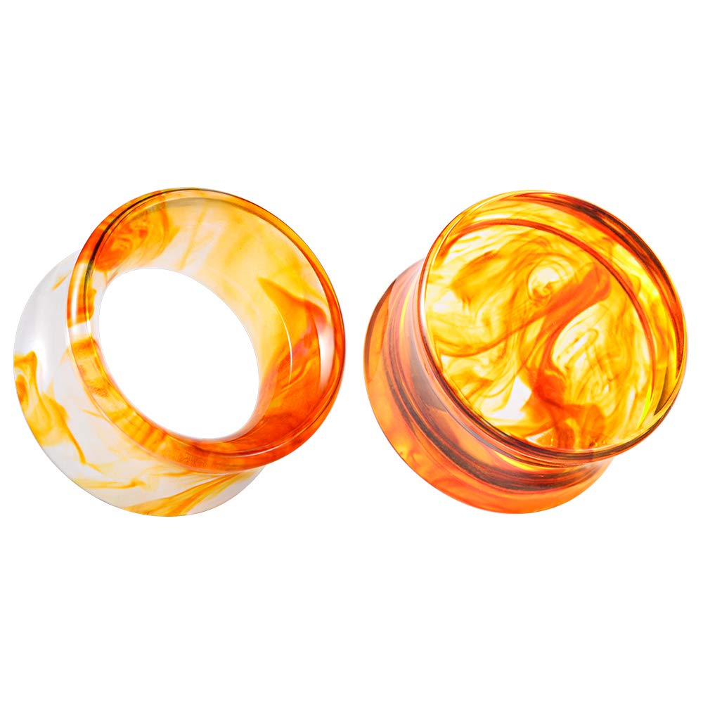 COOEAR 2 Pairs Matched Set Gauges for Ears Flesh Tunnels Kits Plugs Earrings Pink Acrylic Ear Expander Stretchers Piercing.