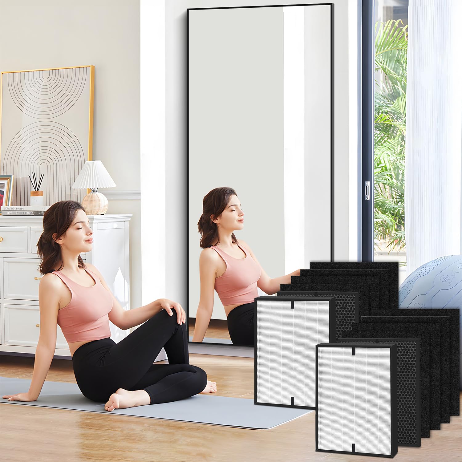 Myareds 2+2+8Pack 3000 Replacement Filters,2 Filter+2Activated Carbn and 8 Pre-Filters,Compatible with 3000 Replacement Filters。