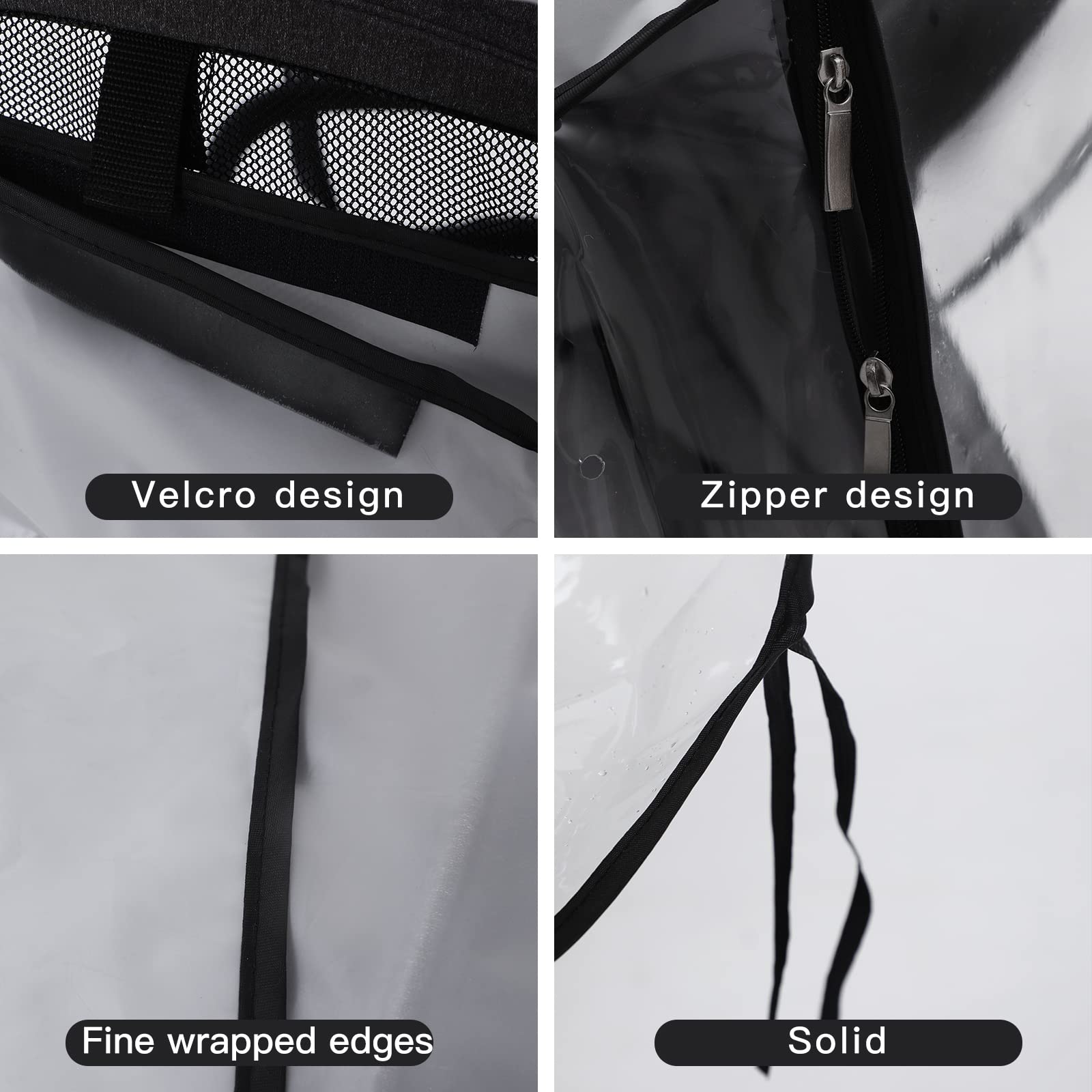 Universal Stroller Rain Cover, Outdoor Baby Travel Stroller Accessory Weather Shield, Umbrella Stroller Cover Clear Rain Cover for Rain, Snow and Wind Weather