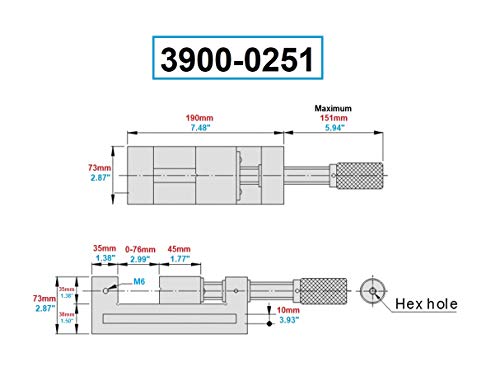 HHIP 3900-0251 Precision Toolmaker's Vise, 3" Width x 1.375" Depth Jaw, 4" Jaw Opening (Pack of 1)