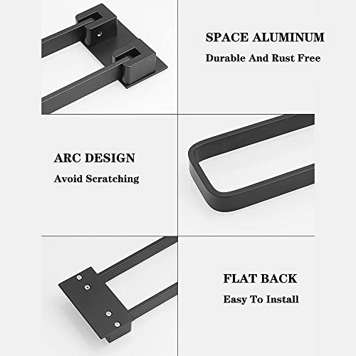 Volongoto Clothes Drying Rack Wall Mount - Space Aluminum 90° Swing Out Wall Mounted Clothes Hanger for Laundry, Hanging Clothes Drying Rack Room Storage Organizer Indoor Outdoor -Black