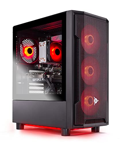 Skytech Shadow Gaming PC Desktop – AMD Ryzen 5 3600 3.6 GHz, NVIDIA RTX 3060, 1TB NVME SSD, 16GB DDR4 RAM 3200, 600W Gold PSU, 11AC Wi-Fi, Windows 11 Home 64-bit,Black