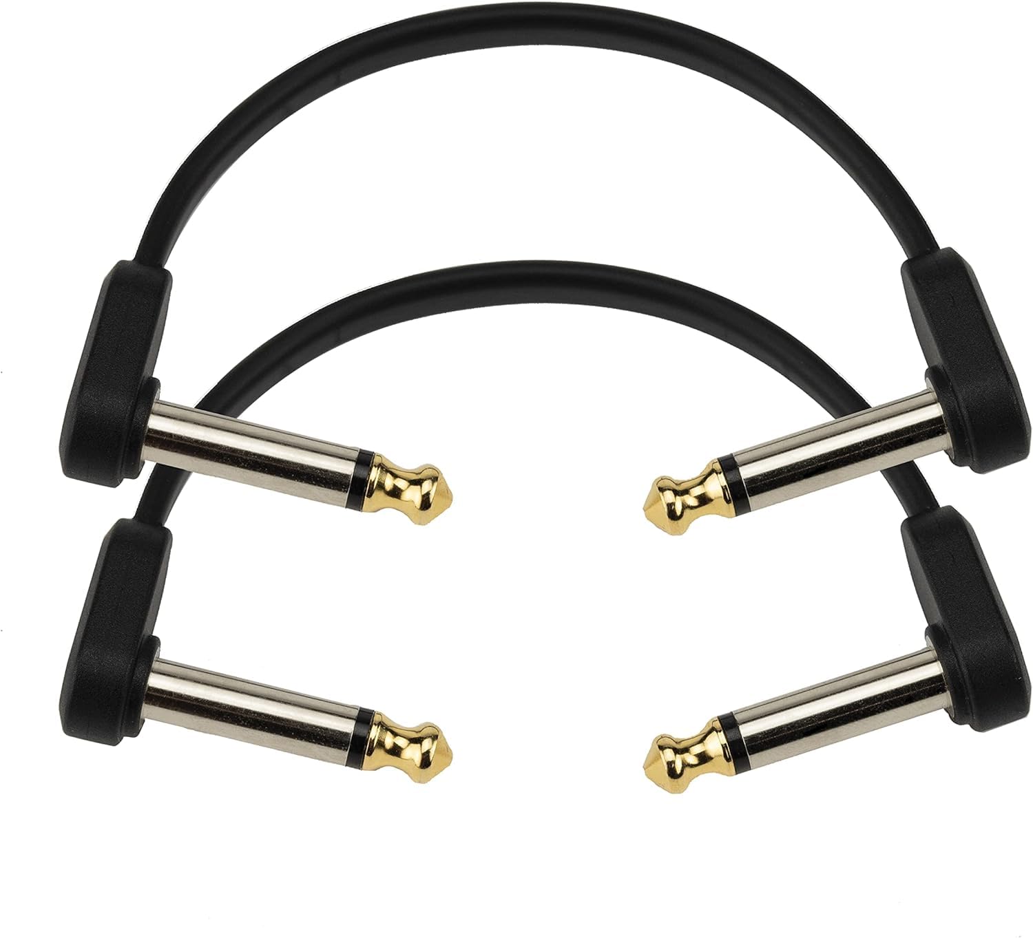 D'Addario Accessories Instrument Cable, Flat-Right Angle, 4 in (PW-FPRR-204)