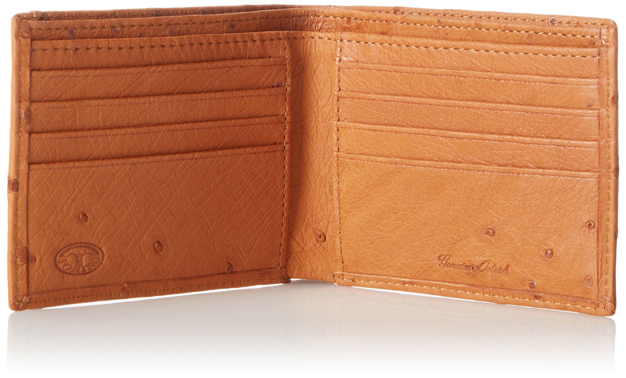 Torino Leather Co. Mens Ostrich Wallet Saddle One Size One Size