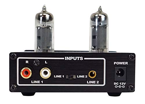 Rockville TubeHead Tube Headphone Amplifier Amp / 6K4 Tubes / 16-300 Ohms/180mW, Black