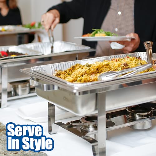 EHOMEA2Z Large Aluminum Pans (15 Pack) Full Size Deep Foil Disposable Durable Large Steam Table Pans for Baking Serving, Chafing Trays for Caterers, Bakeware 21 x 13 x 3