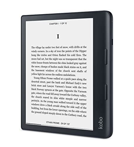 Kobo Sage eReader Bundle with Black SleepCover, Stylus and AC Adapter | 8" HD Touchscreen | Waterproof | Bluetooth | WiFi | 32GB
