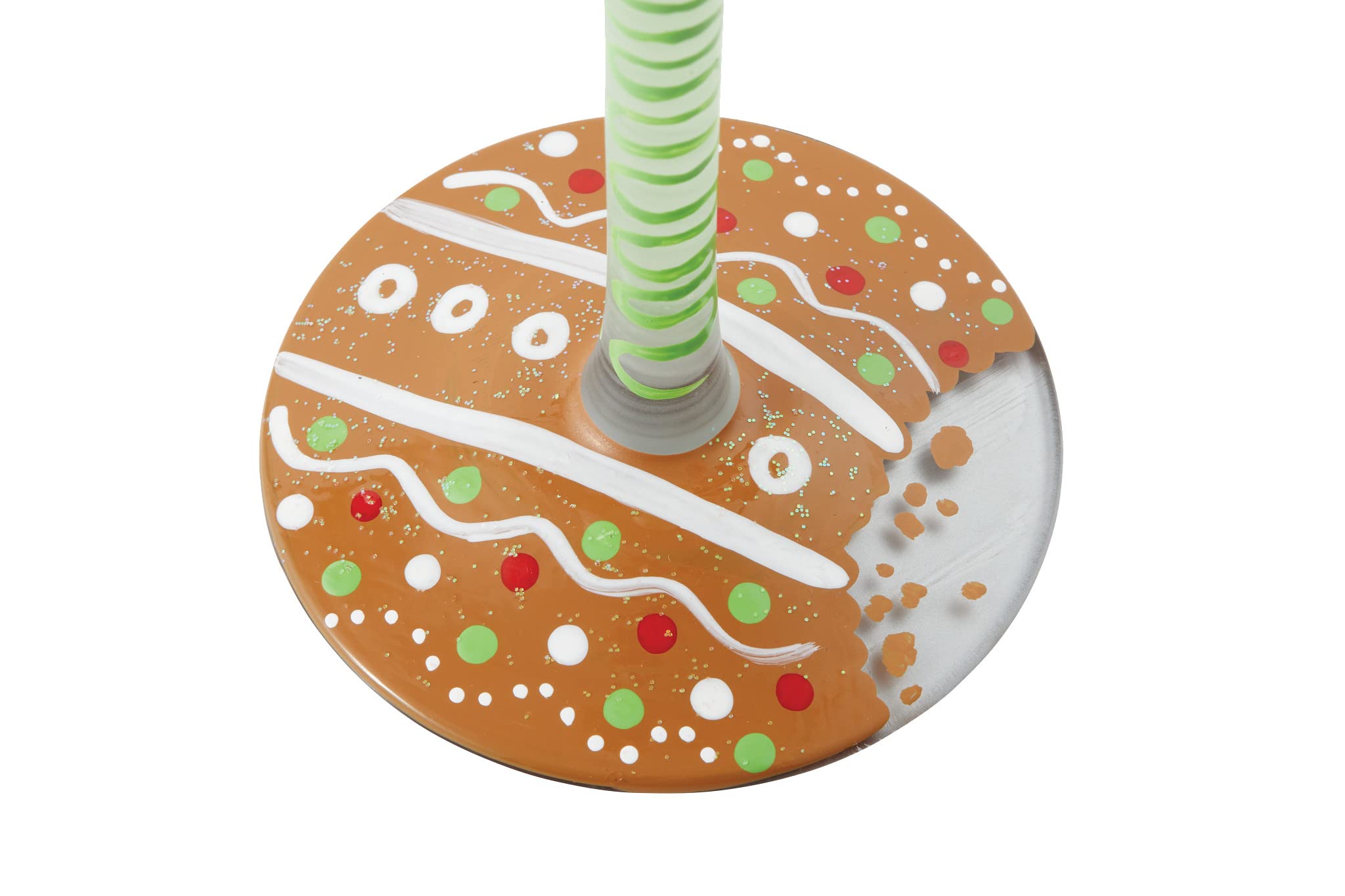 Enesco Designs by Lolita Holiday Gingerbread Dreams Hand-Painted Artisan Wine Glass, 15 Ounce, Multicolor