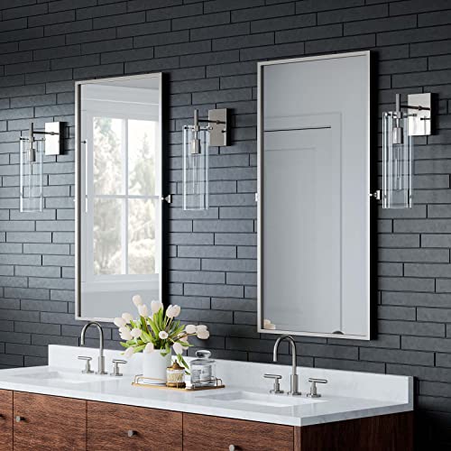 Modway Skylark Wall Sconce in Clear Polished Nickel, Silver, 5 x 8.5 x 17