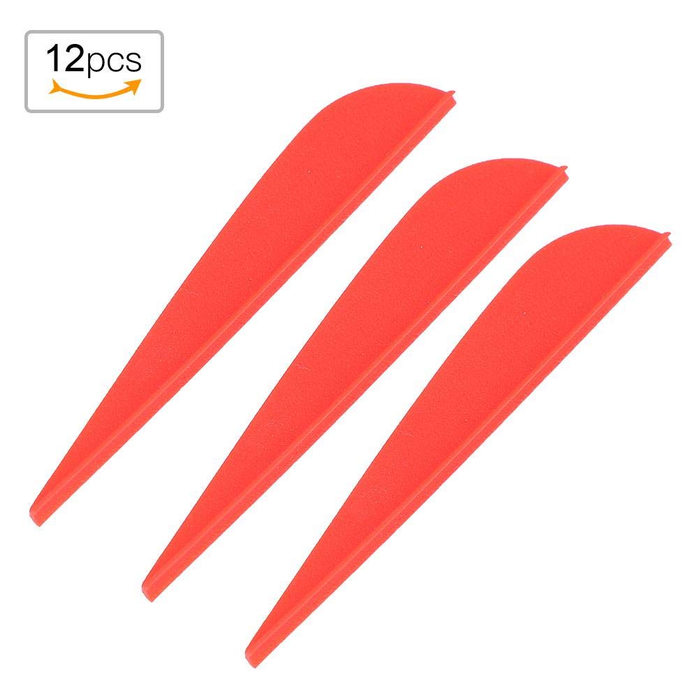 Dilwe DIY Arrow , 3 Inches DIY Arrow Fletching Upgrade Spare Part for Archery Hunting Shooting (Red)