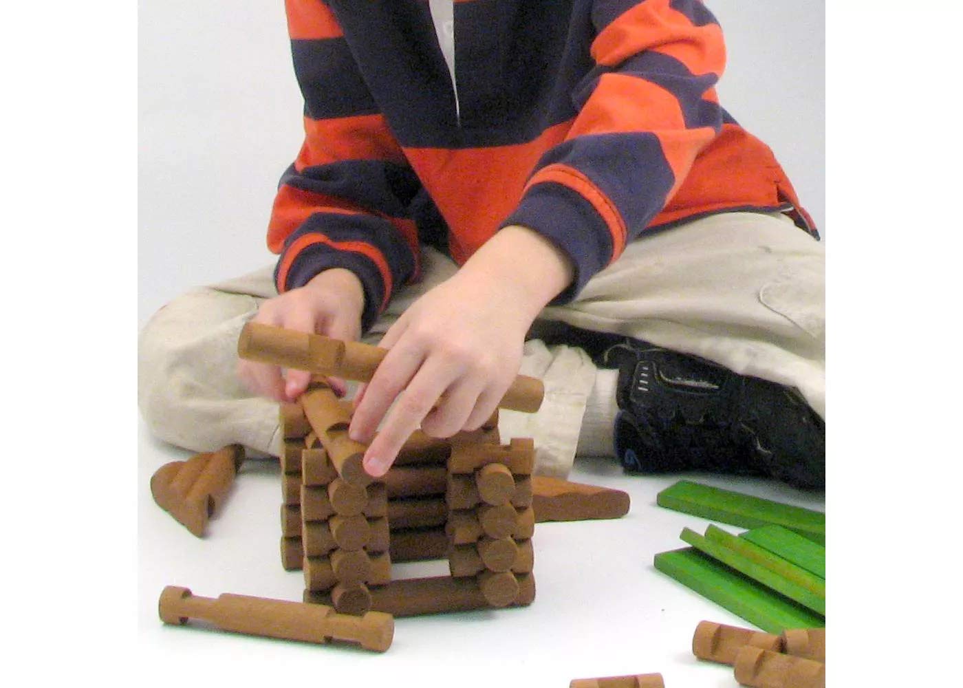 Tumble Tree Timbers Wood Building Set β 450 Pieces. Build Log Cabins. Educational STEM Toy