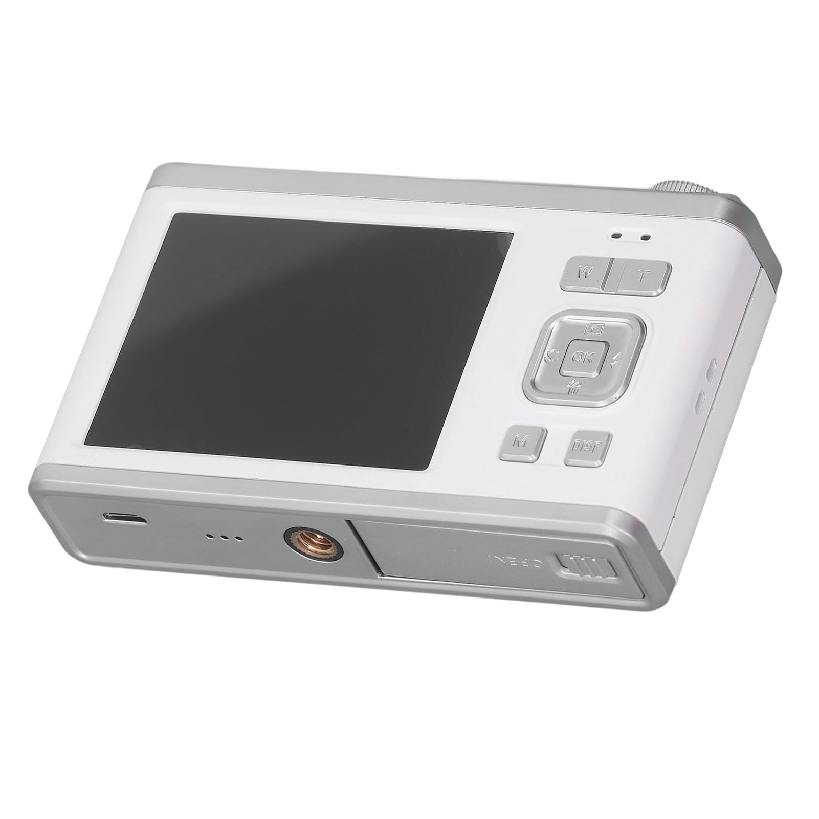 Digital Camera, Compact Digital Camera 50MP and 30MP 2 IPS Screen for Home (White)