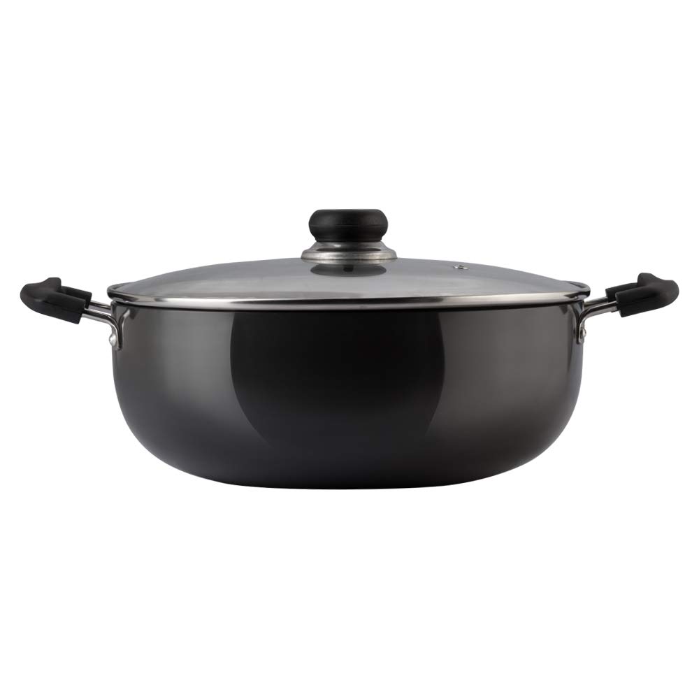 Vinod Hard Anodized Kadai with Stainless Steel Lid, 1.6-Liter