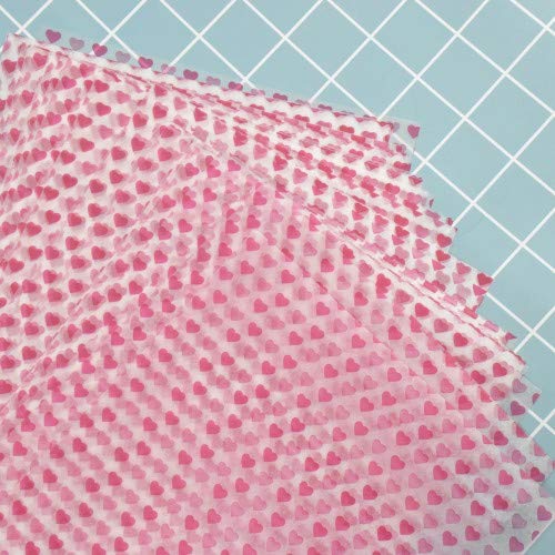 Food Wrapping Paper 50 Sheets Wax Paper Grease Proof Waterproof Baking Parchment with Heart Pattern Non-Stick Beeswax Wraps Paper Liners Tissue for Bread Sandwich Burger Gift 218 x 250mm