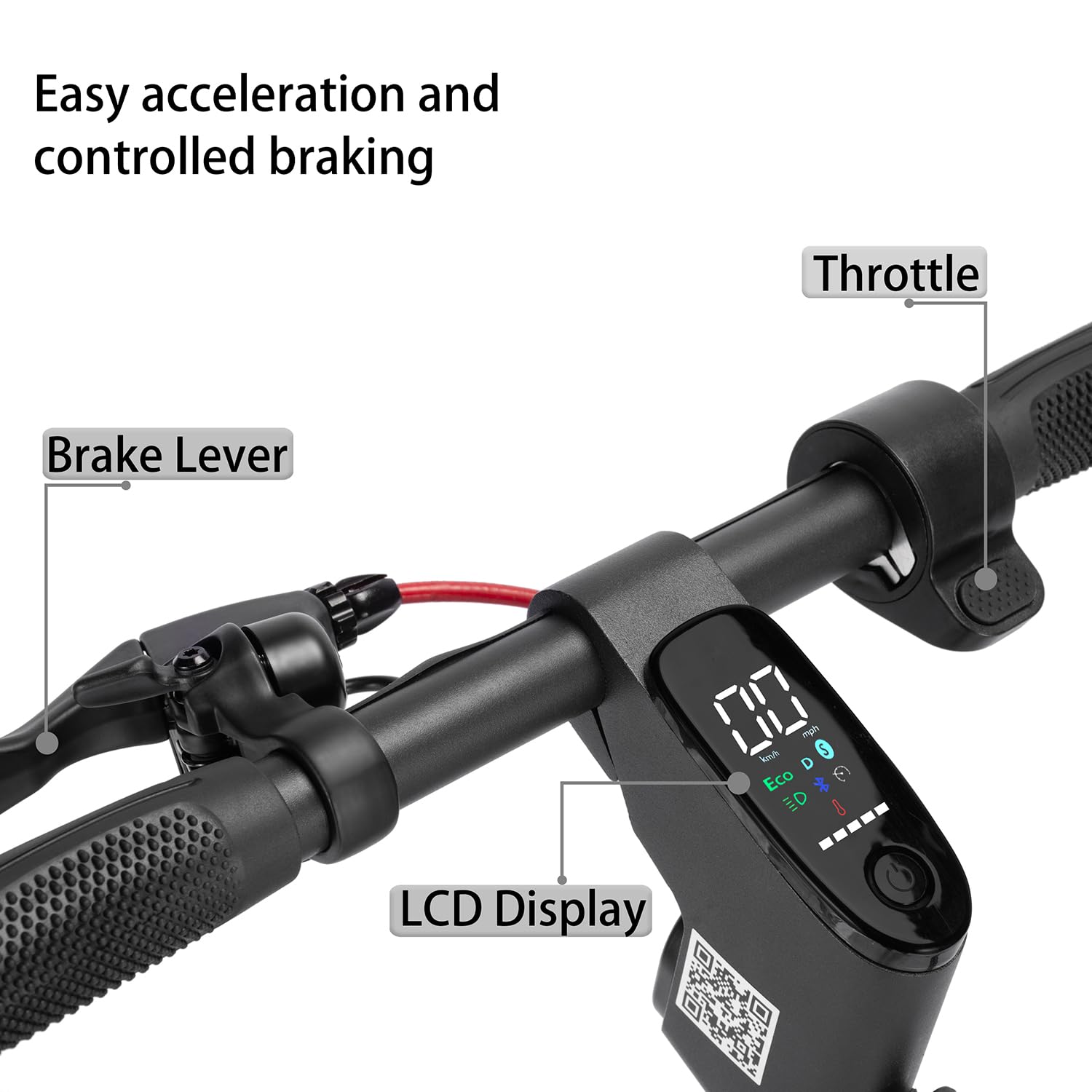 Electric Scooter Upgraded 350W Motor 8.5" Solid Tires Up to 17 Miles Long Range for Adults-19 Mph Max Speed,Smart APP,Dual Brake System,Foldable Commuter E Scooter