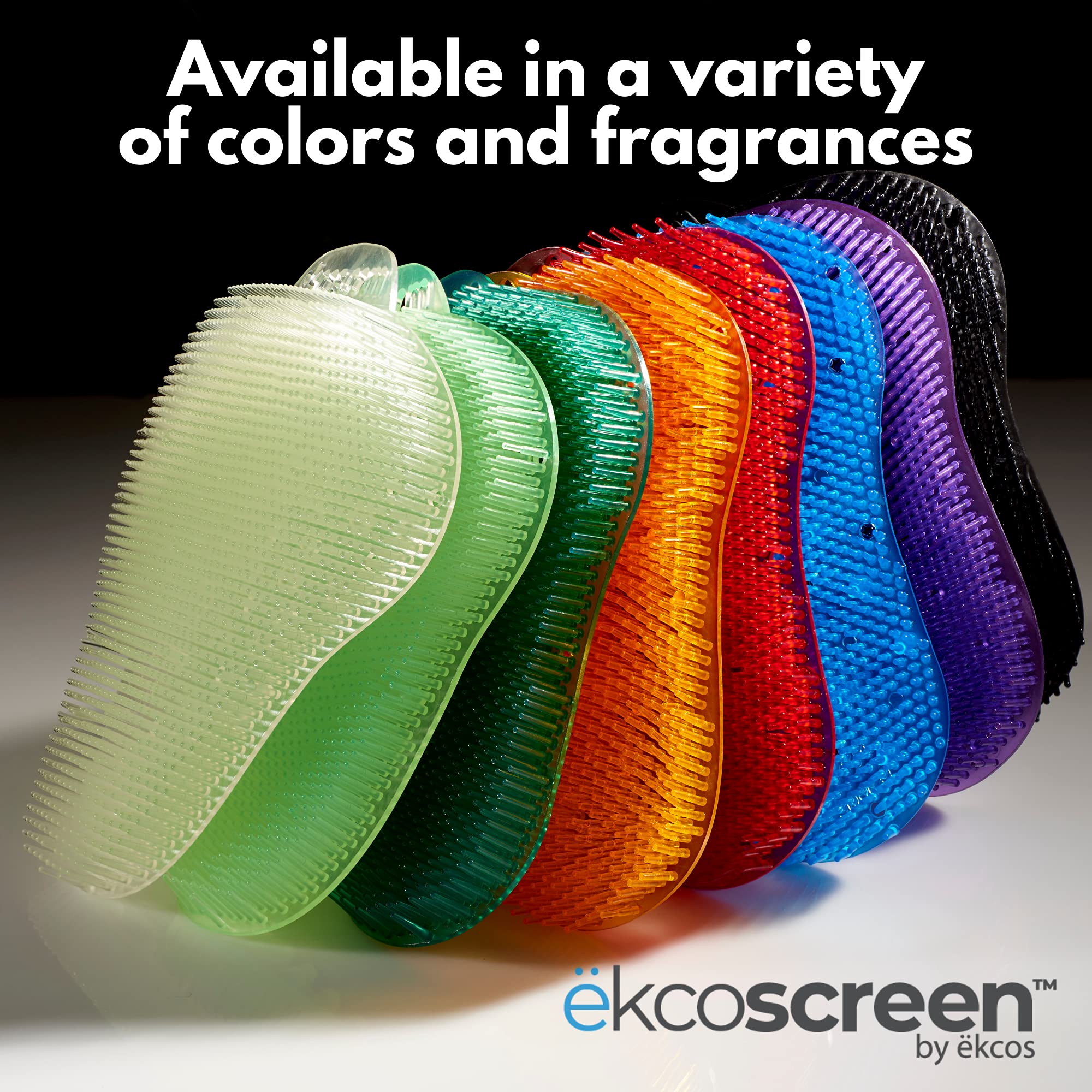 Ekcos Innovations EKS-8BM-12 ekcoscreen 60 Day Premium Anti-Splash Urinal Screen, for Heavy Use Public Restrooms, Blue/Mango, 7x8-Inch (Pack of 12)