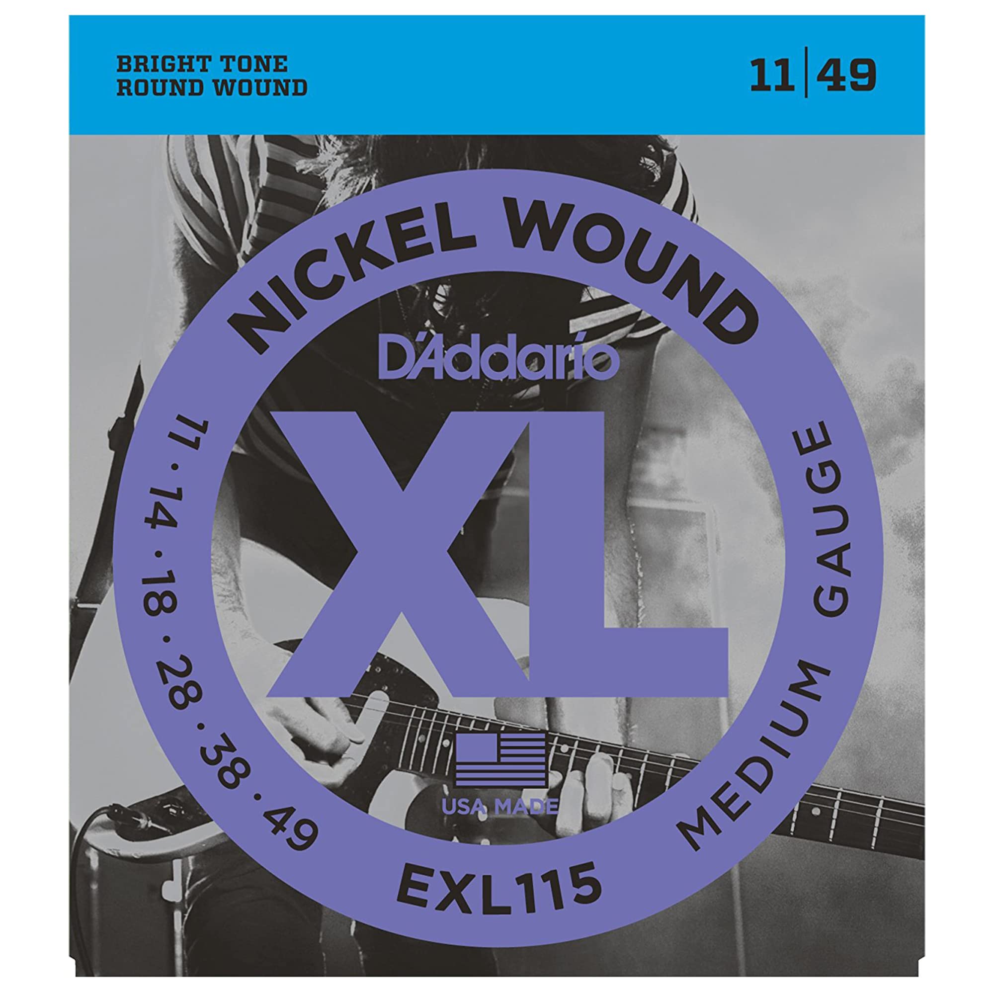 D'Addario EXL115 Electric 11-49 (3 Pack Bundle)