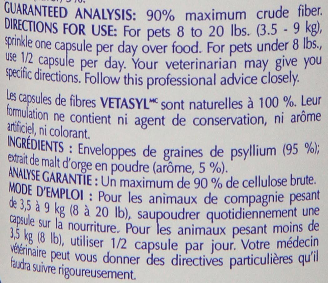 Virbac Vetasyl Fiber Supplement (100 Capsules)