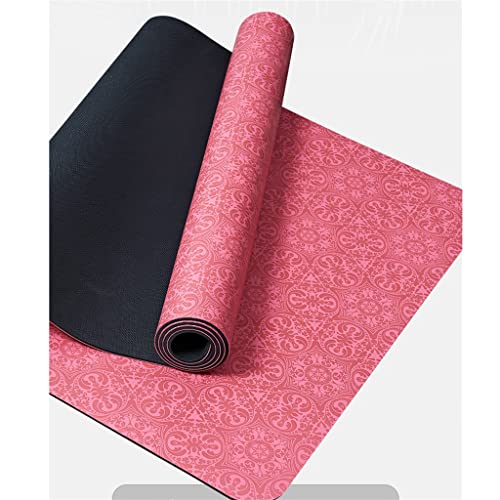 EKDSPW Kaleidoscope Pattern PU Natural Rubber Yoga Mat Sports Fitness Thickened Widened Large (Color : A, Size