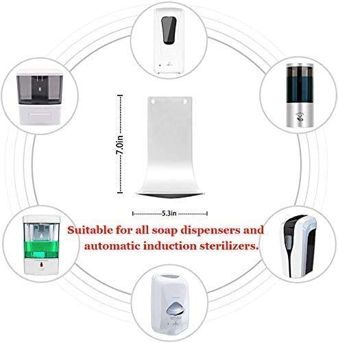 Drip Tray for Wall mounted Soap Dispenser, Prevent Dripping and Spraying, Dispenser Stand,Soap Dispenser Bracket, Soap dispenser water tray,Soap Dispenser Drip Tray,Detergent cup holder(Color : White)