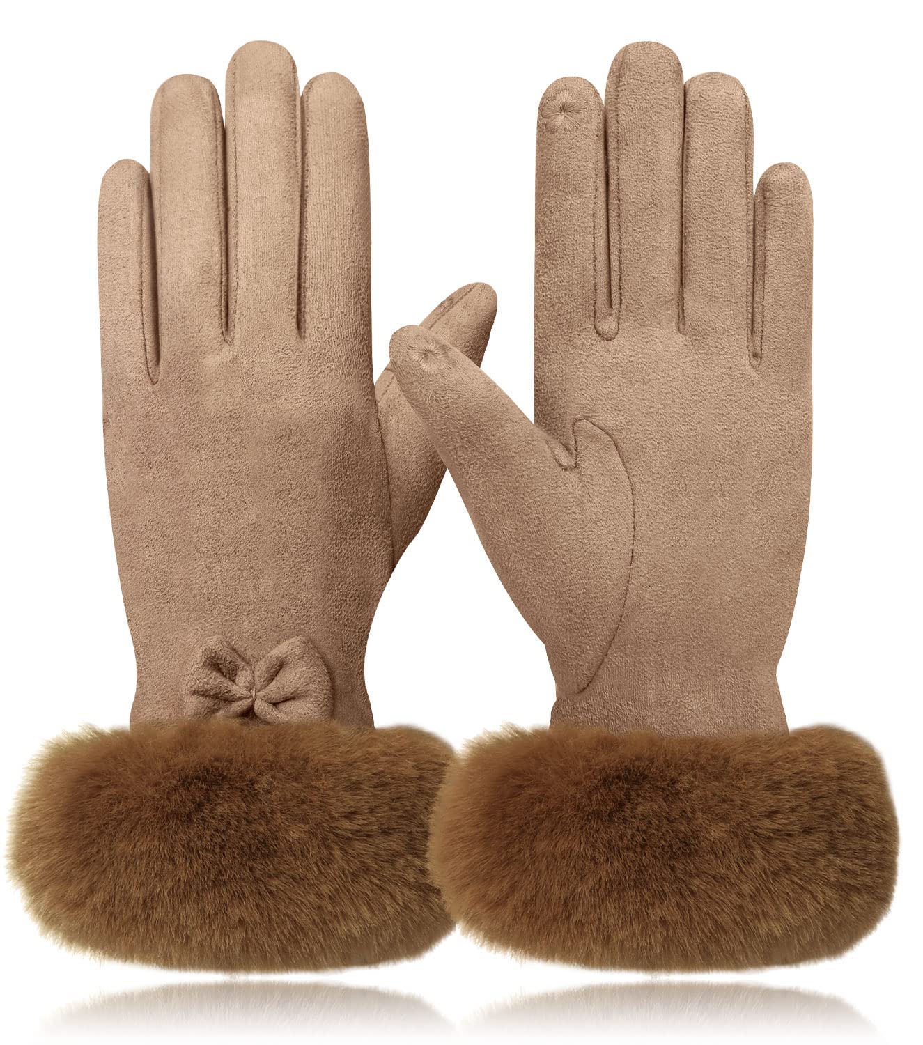 Diravo Womens Winter Gloves Touchscreen Texting Warm Lining Cold Weather Gloves Christmas Gifts