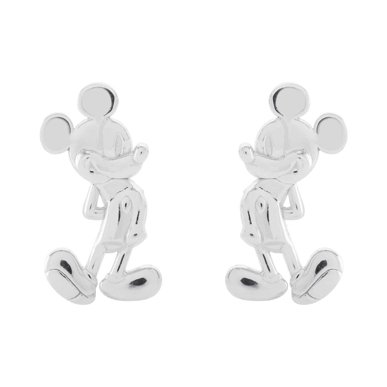 Disney Classic Mickey Mouse Jewelry, Mickey Mouse Stud Earrings, Sterling Silver